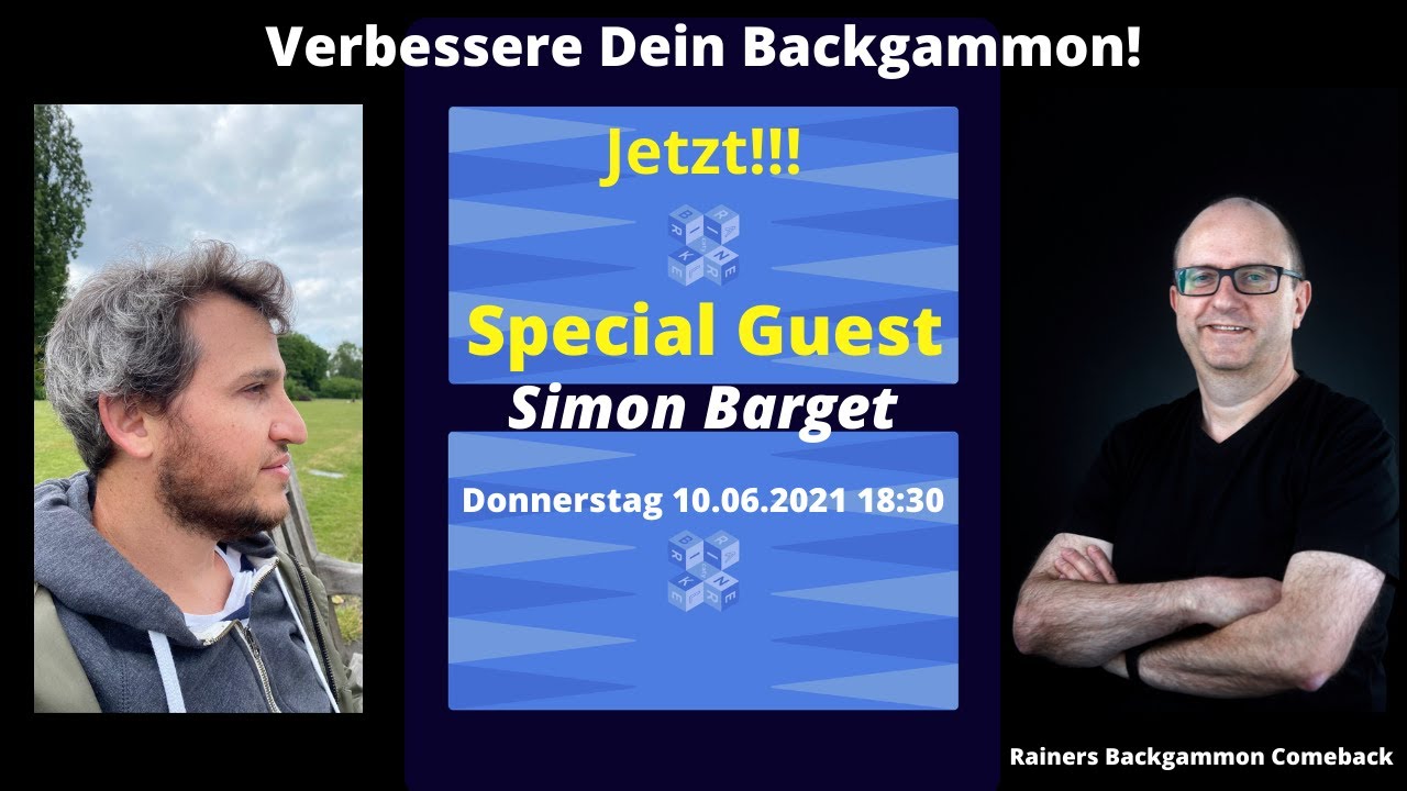 Rainers Backgammon Live Stream #46 (Special Guest: Simon Barget) - YouTube