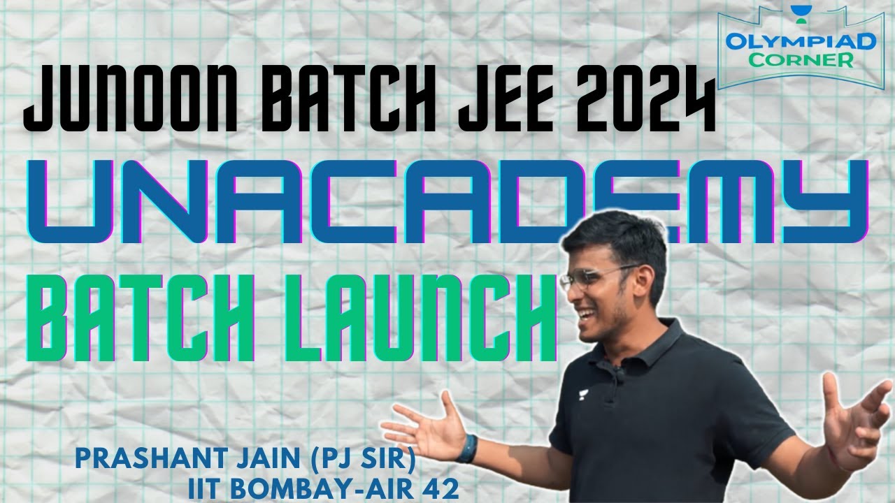 Junoon Batch Launch Video | JEE 2024 | Prashant Jain - YouTube