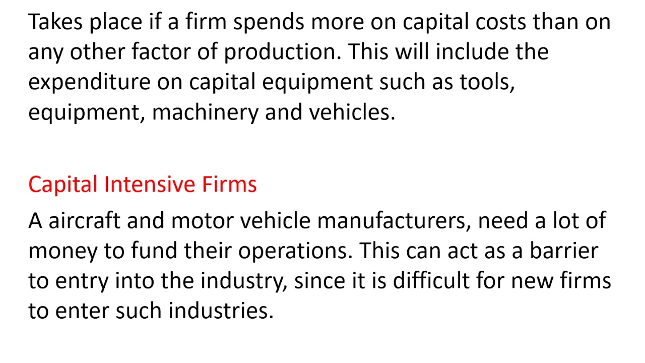 IGCSE Economics – The Private Firm as Producer and Employer Unit 2 ...
