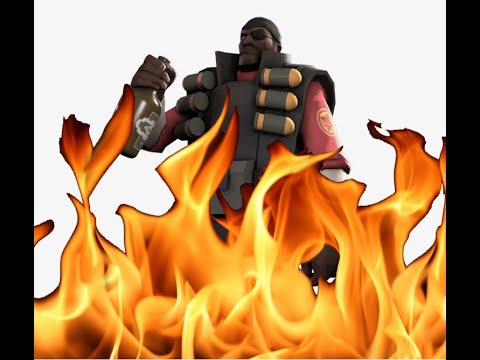 TF2 Demoman Catches on Fire - YouTube
