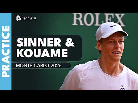 LIVE PRACTICE STREAM: Jannik Sinner Hits With Moise Kouame In Monte-Carlo!