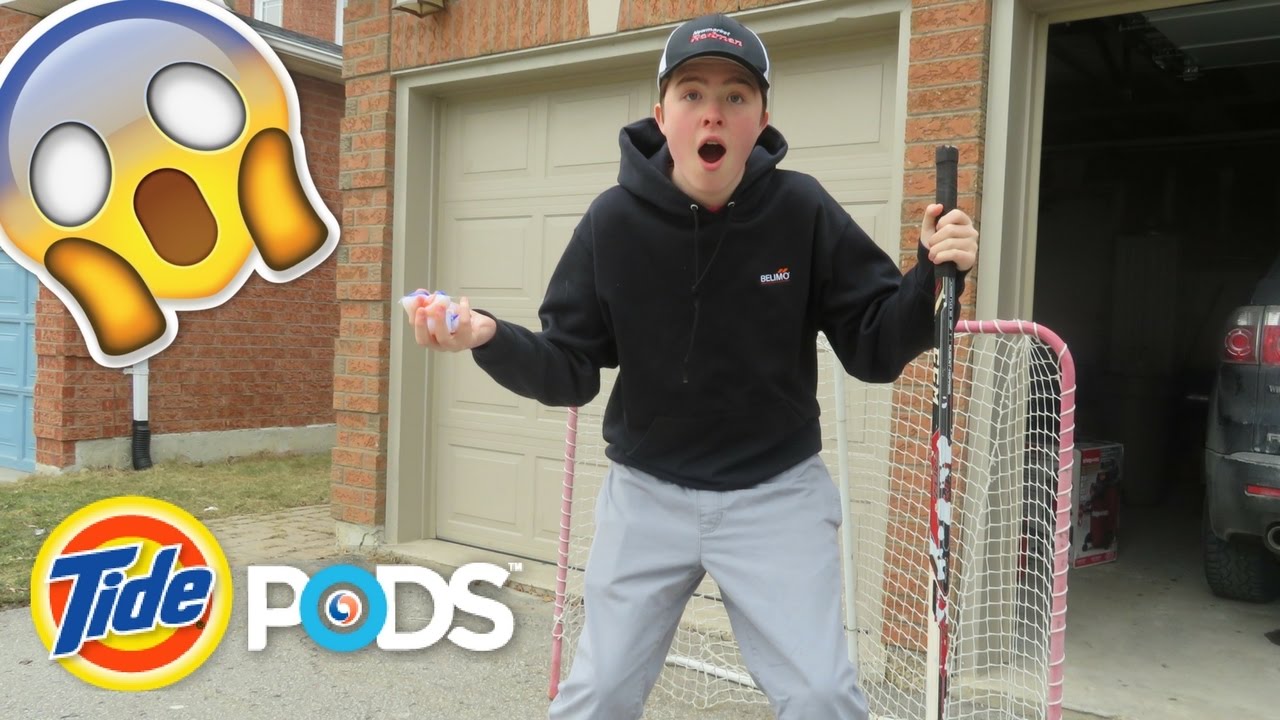 HOCKEY VS TIDE PODS *EXPLOSION* - YouTube