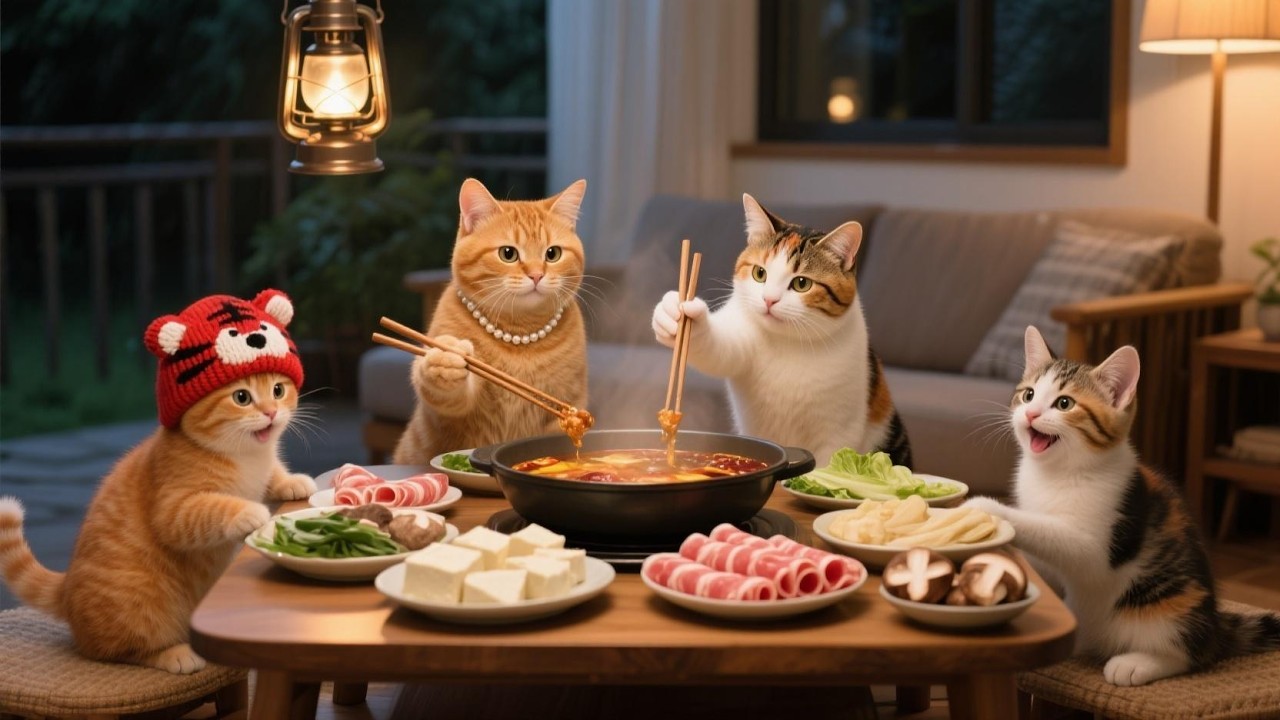 A Kitty Hot Pot Night! 🍲 How a Storm Created the Most Healing ...