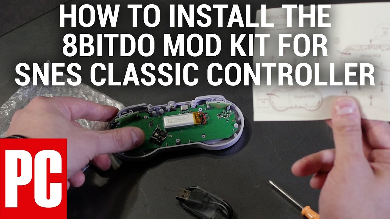 How to Iinstall the 8Bitdo Mod Kit for SNES Classic Controller - YouTube