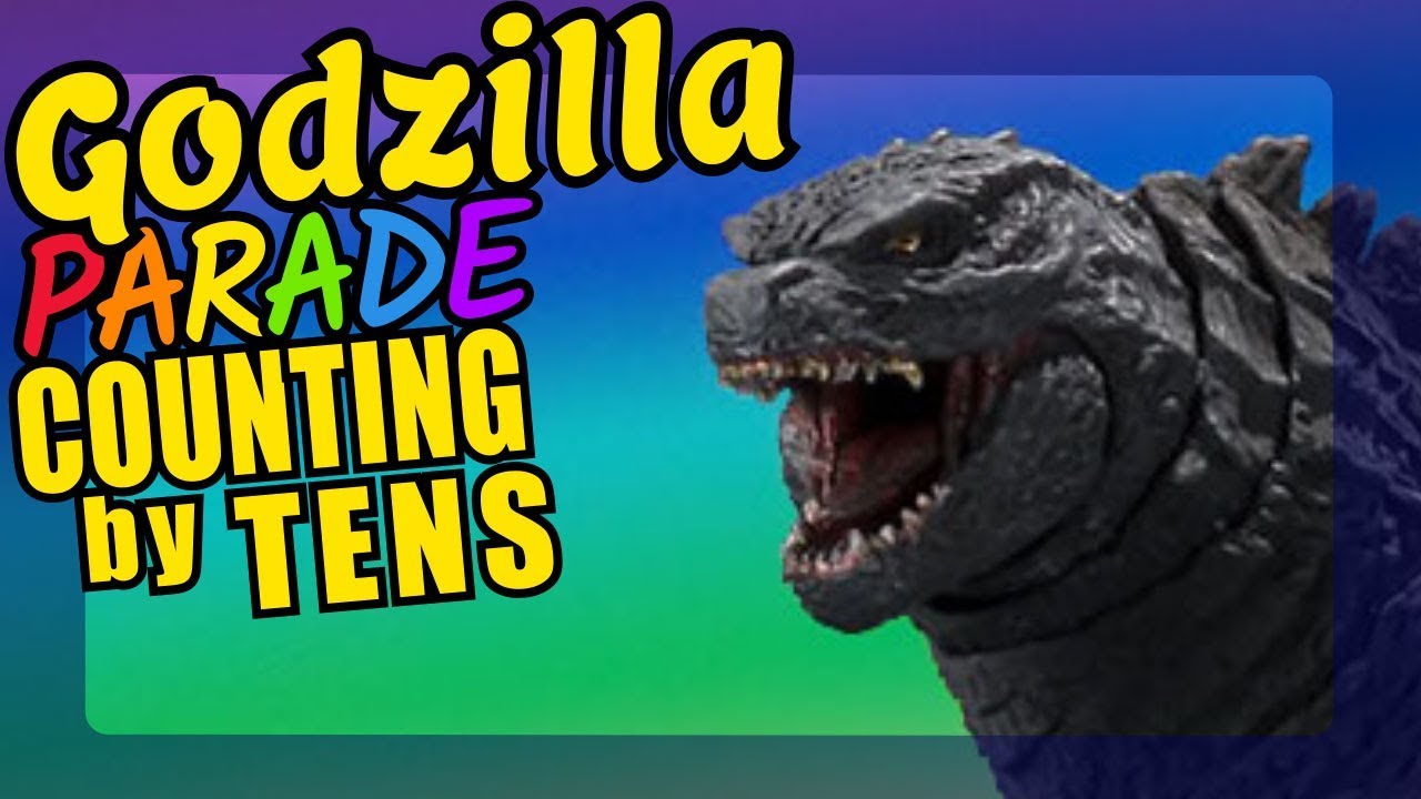 Godzilla Teaching Counting by Tens Educational Math Video for Kids ...