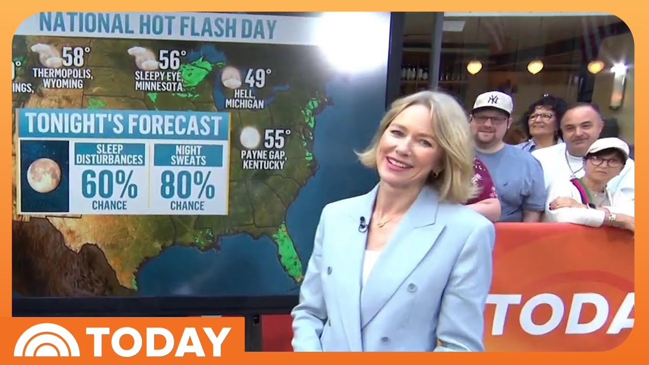 Naomi Watts Shares Hot Flash Forecast on TODAY - YouTube