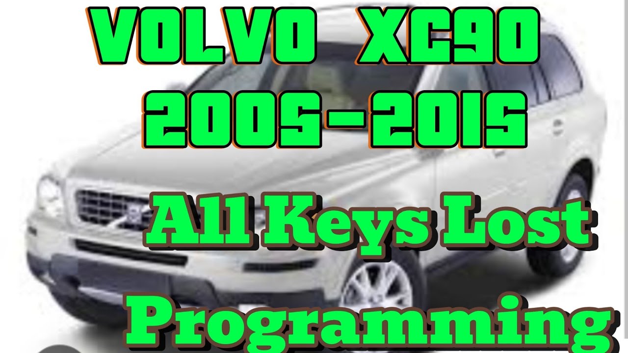 How to Program Key on Volvo XC90 2005-2015 When All Key Lost - YouTube