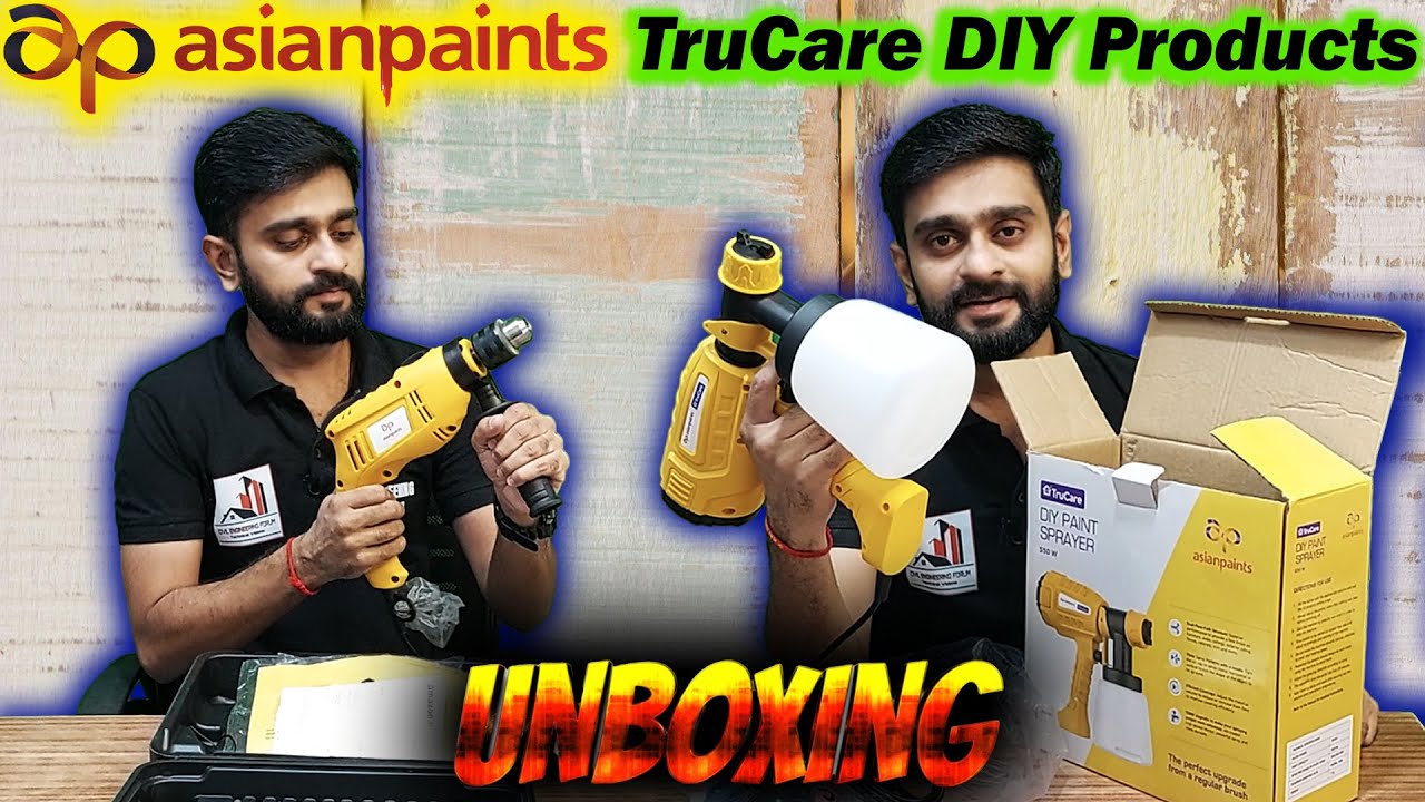 Asian Paints TruCare DIY Tools Unboxing | Paint Sprayer & Impact Drill ...