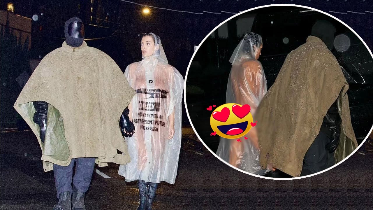Bianca Censori navigates her modesty while dressing in a clear raincoat ...