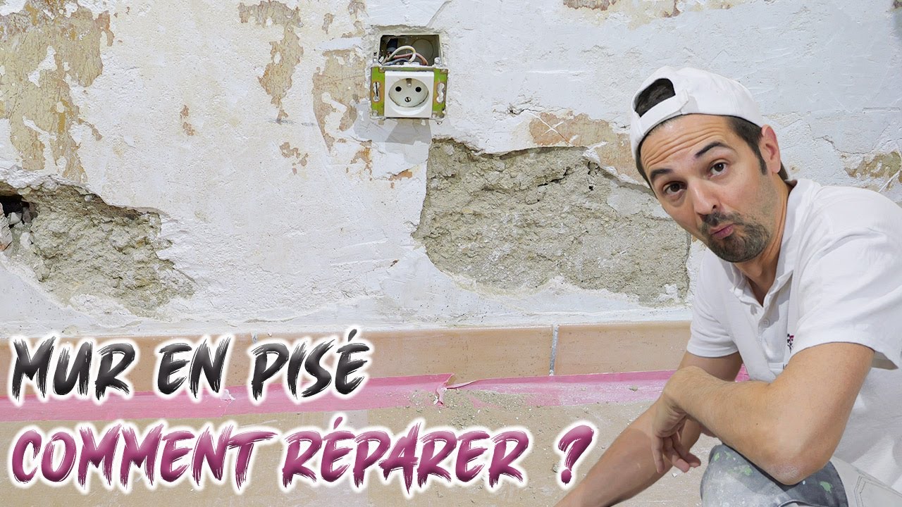 Réparer Un Mur en Pisé (sain) Recouvert de PLATRE - YouTube