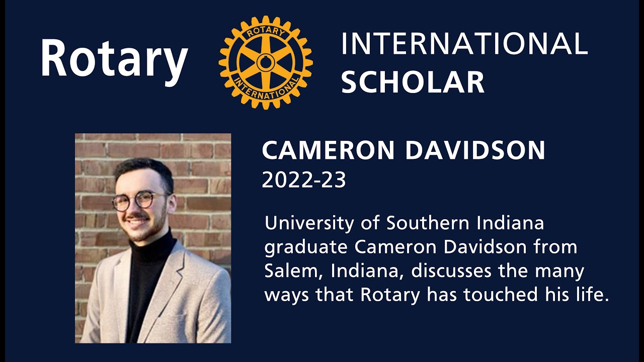 Cameron Davidson: Rotary Global Grant Scholar (2022-23) - YouTube