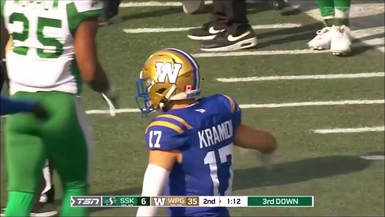 Winnipeg Blue Bombers Redha Kramdi 2023 Regular Season Highlights - YouTube