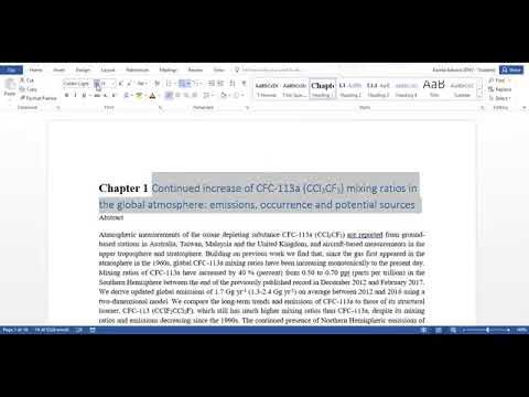 chapters, sections and subsections in MS word - YouTube