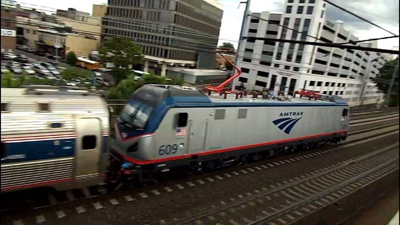 Amtrak HD EXCLUSIVE: Siemens Amtrak Cities Sprinter ACS-64 609 Test ...