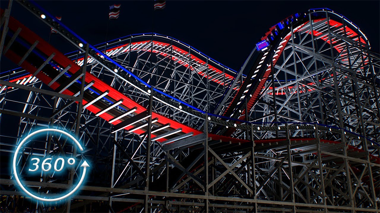 360 VIDEO | VR | The Great American Scream Machine POV --- 4K | 60fps ...