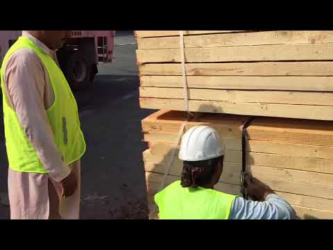 How to safely and quickly unload timber from containers ! Free ...