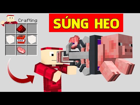 Minecraft Nhưng Đố Ai Có Súng Heo Siêu Mạnh Này - YouTube