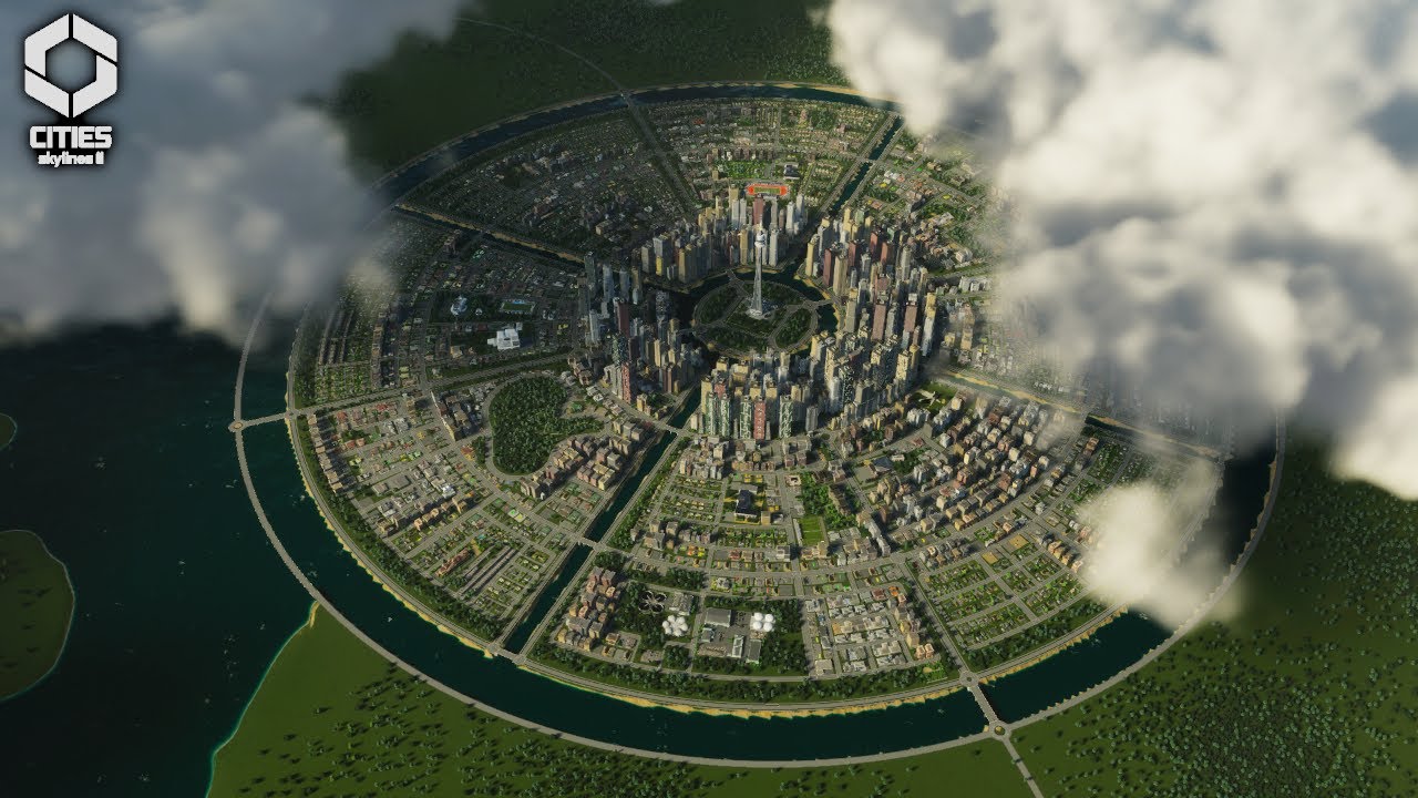 Grand Circular City - A STUNNING design in Cities Skylines 2 - YouTube