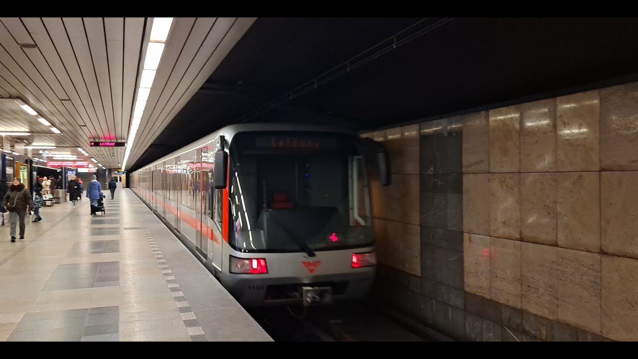 Metro na Lince C v useku Chodov - Budějovická - YouTube