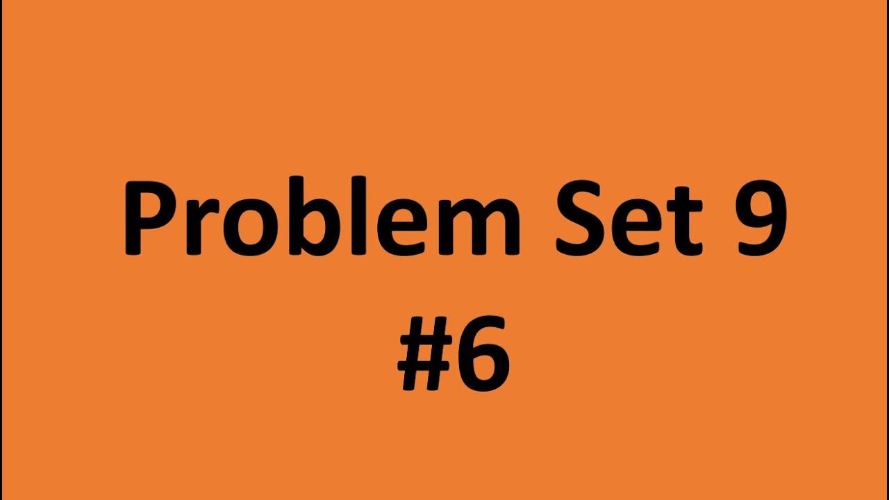 Practice Set 9 Item 6 - YouTube