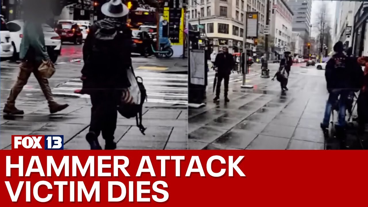 Victim of downtown Seattle hammer attack dies | FOX 13 Seattle - YouTube