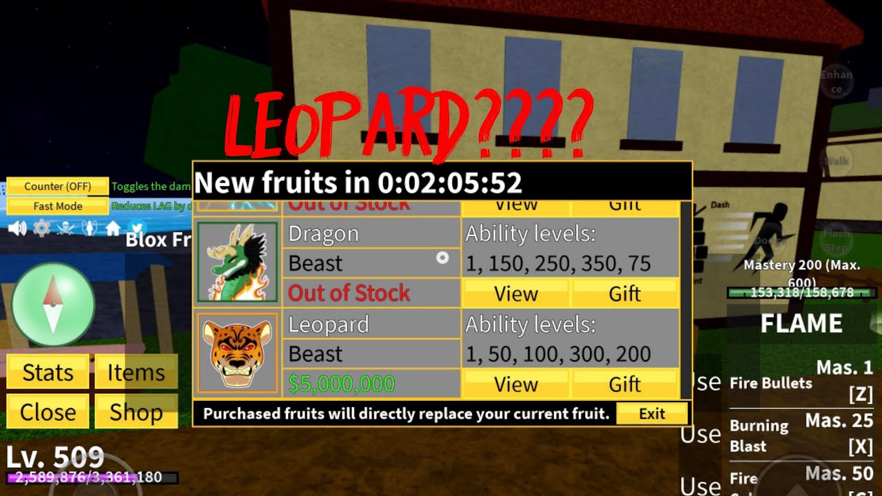 Leopard stock !!! | Blox Fruit - YouTube