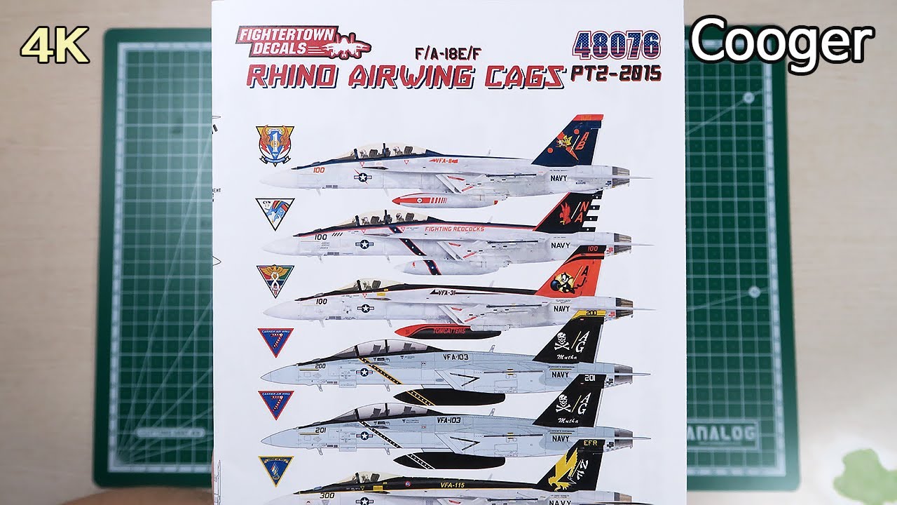 F/A-18E/F RHINO AIRWING CAGS PT2-2015 1/48 Fightertown Decals (파이터타운 데칼 ...