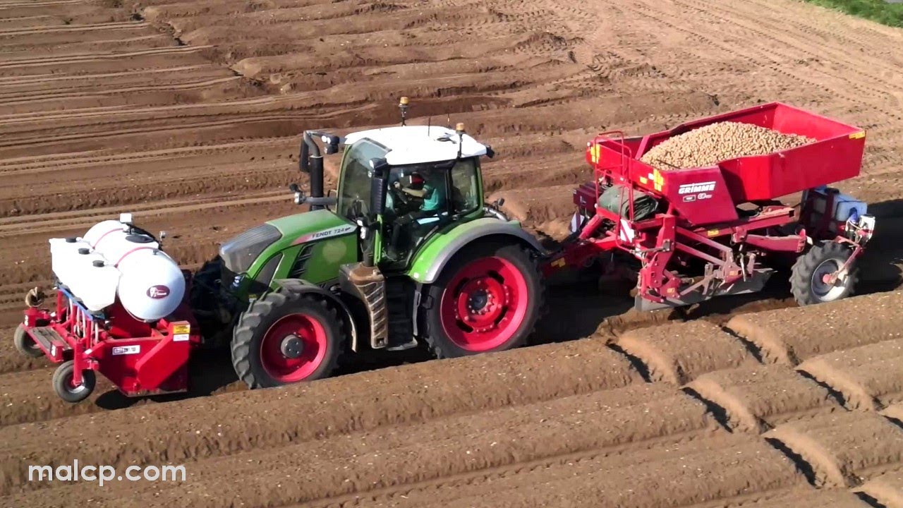 4Kᵁᴴᴰ Ward Farming Limited planting potatoes in Blaxhall back in April ...