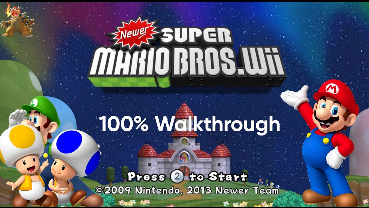 Newer Super Mario Bros Wii - 100% Walkthrough - YouTube