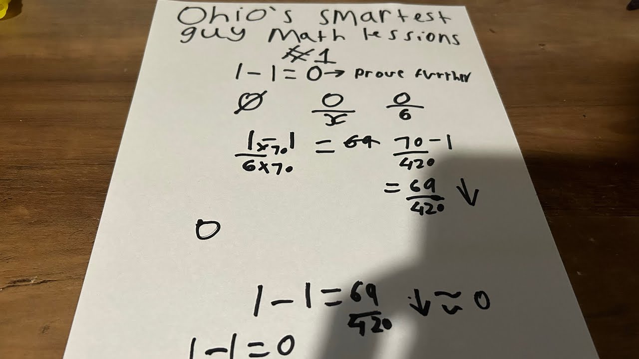 How to do 1-1 Ohios smartest guy math lessons #1 - YouTube