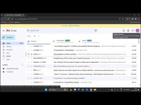 How to Sign-out in Gmail Standard HTML View using Screen Readers [English] - YouTube