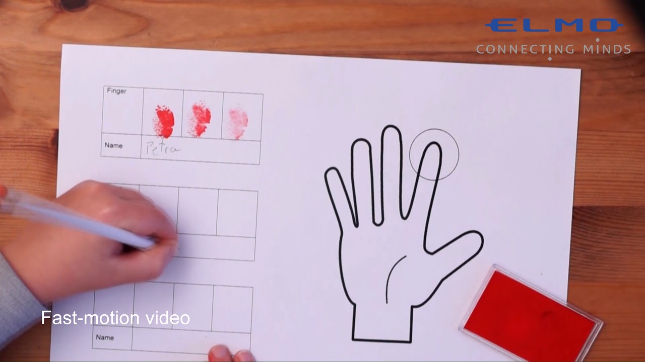 ELMO in the classroom - Fingerprints - YouTube