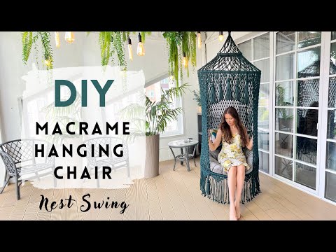 DIY Macrame Hanging Nest Swing │ Macrame Hanging Chair Tutorial │ DIY hammock chair