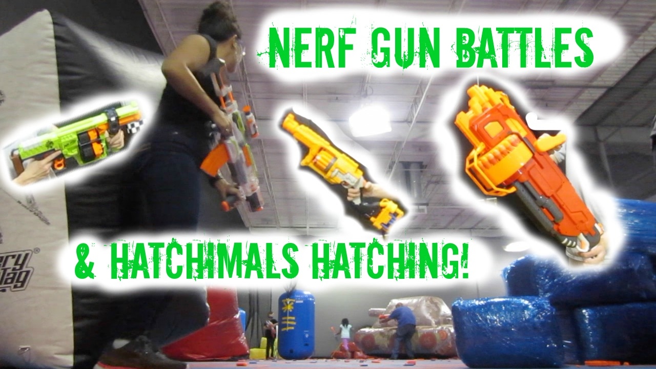 NERF GUN BATTLES & Hatchimals Hatching! February 18, 2017 - VLOG - YouTube