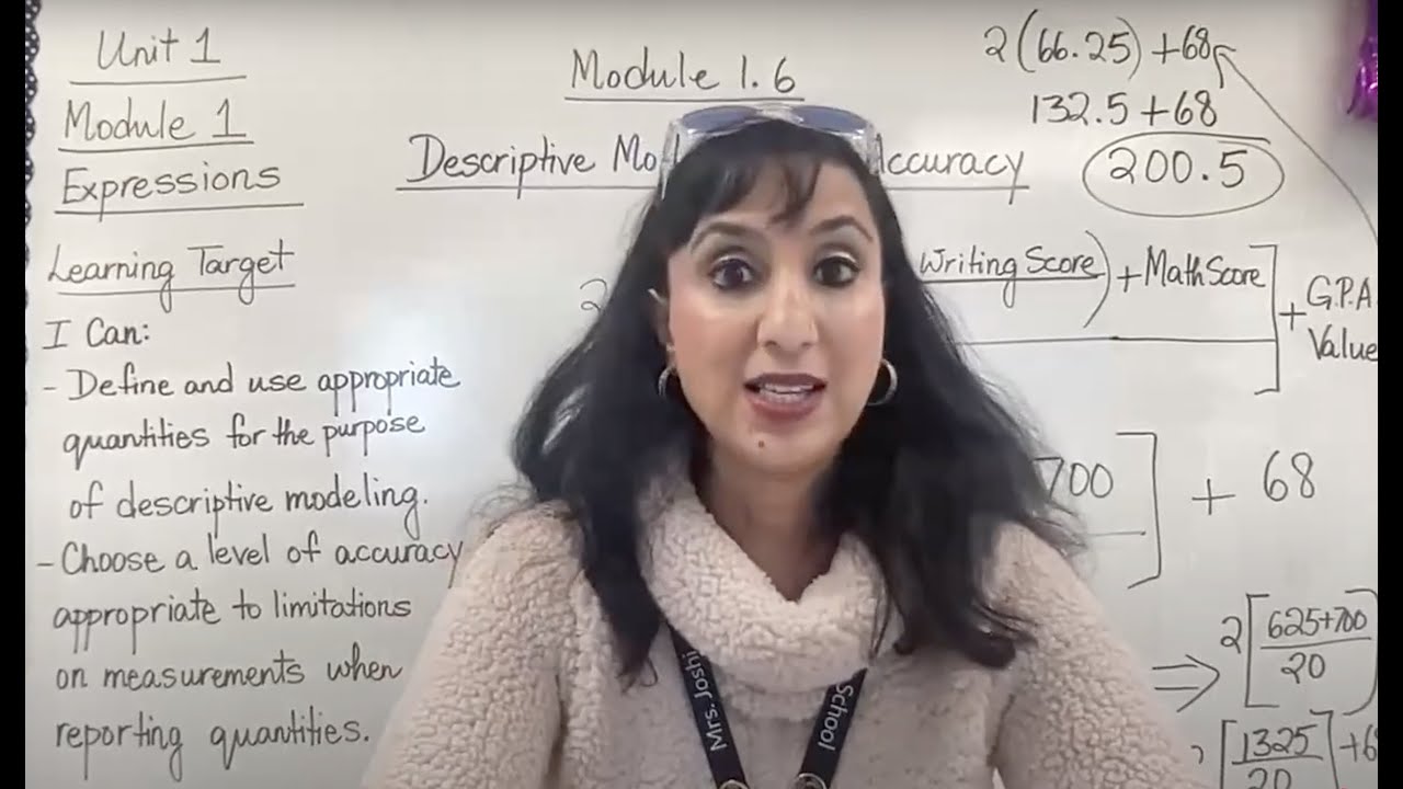 Unit 1--Module 1.6--Descriptive Modeling and Accuracy--8th Grade ...