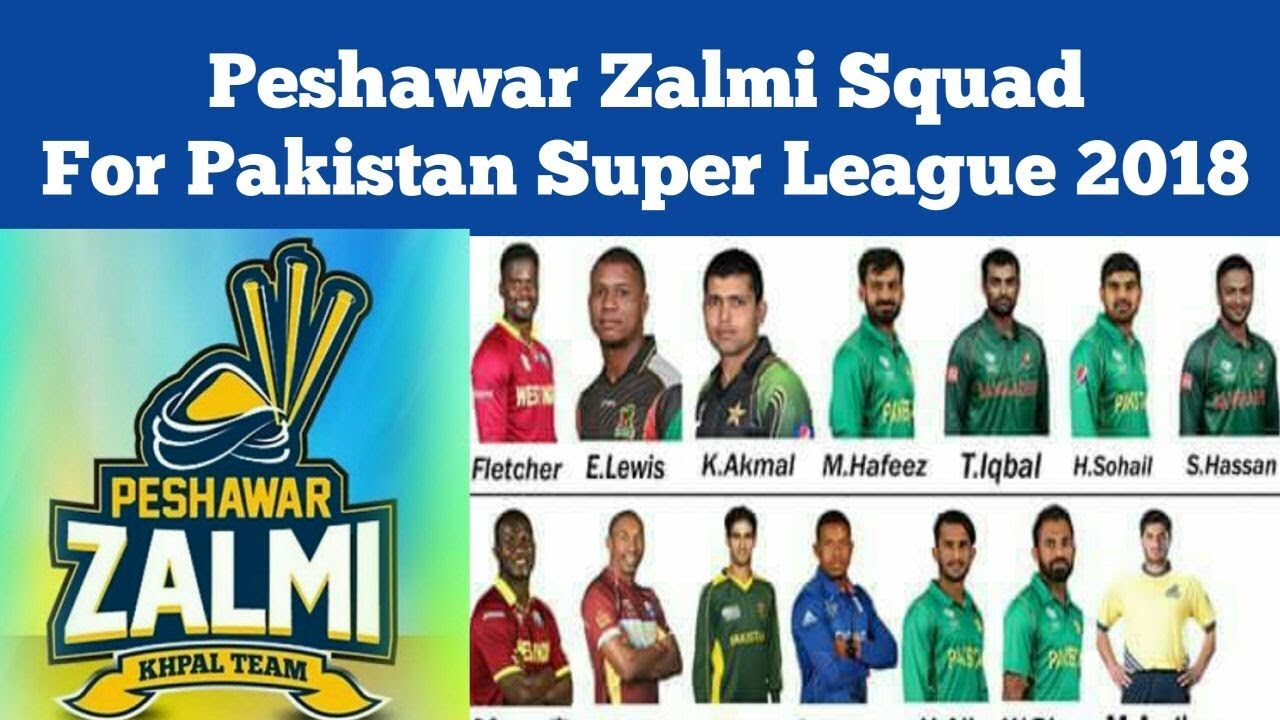 Peshawar Zalmi Full team Squad For PSL 2018 | PSL 3 Peshawar Zalmi team ...