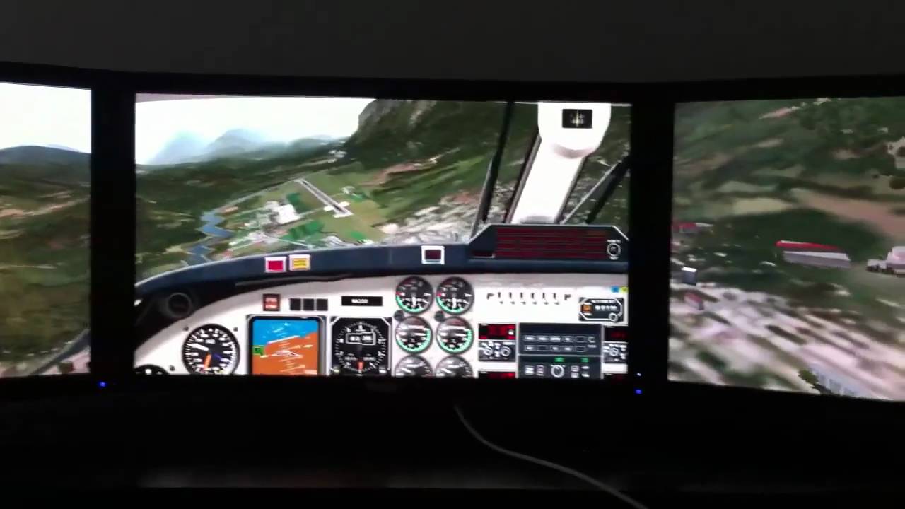 X-Plane 9 eyefinity 2 ati 6970s 3 screens - YouTube