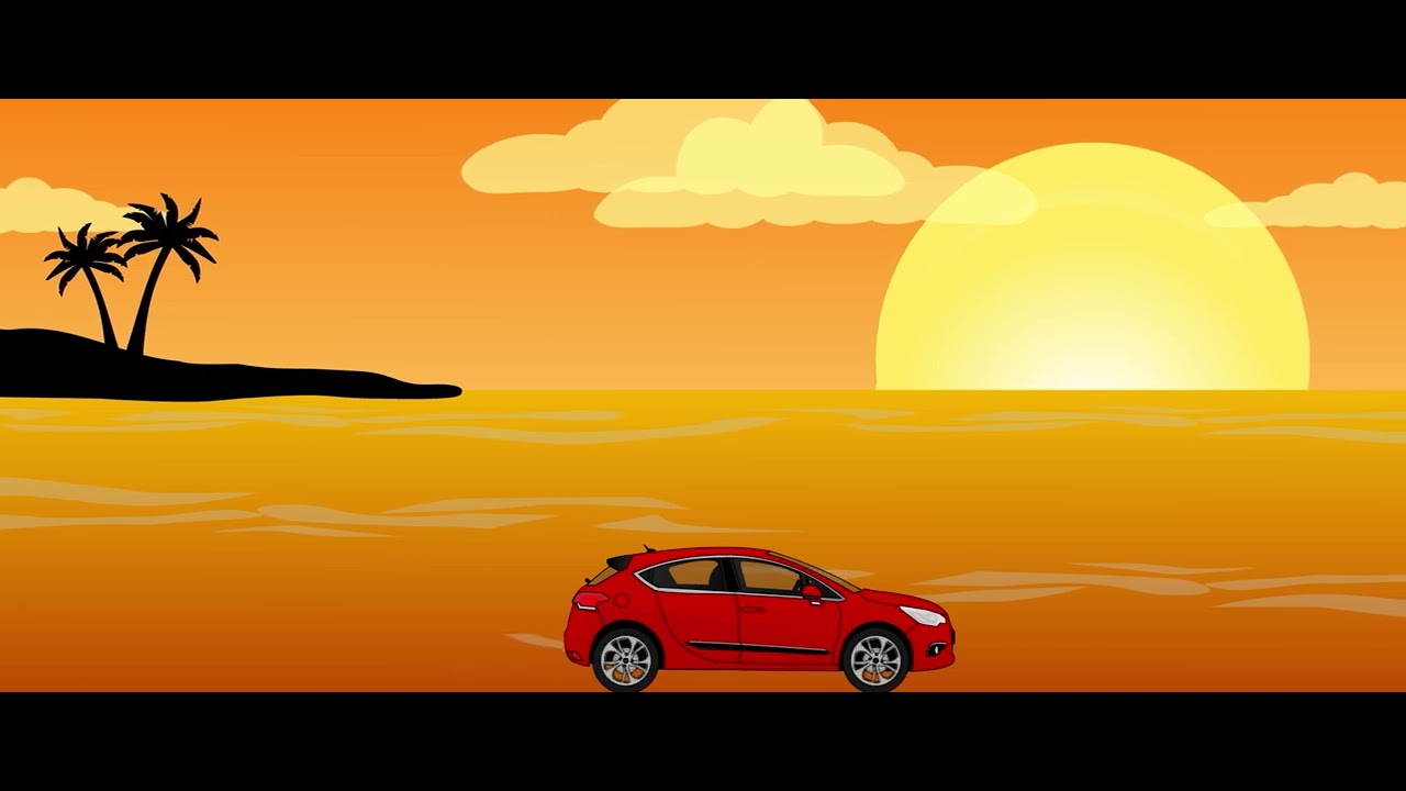 2D Animation | Beach Ride | Short Video - YouTube