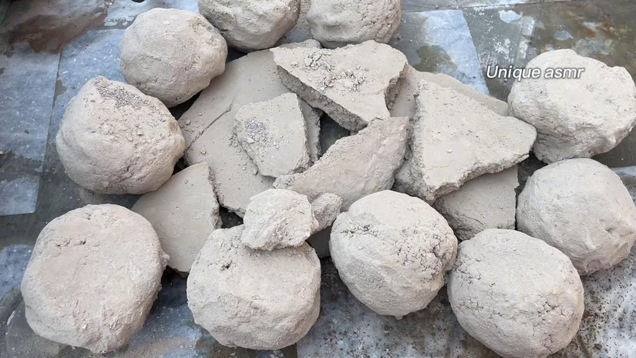 Super Soft and Dusty Mud Concrete Crumble Dry and in Water #yummy - YouTube