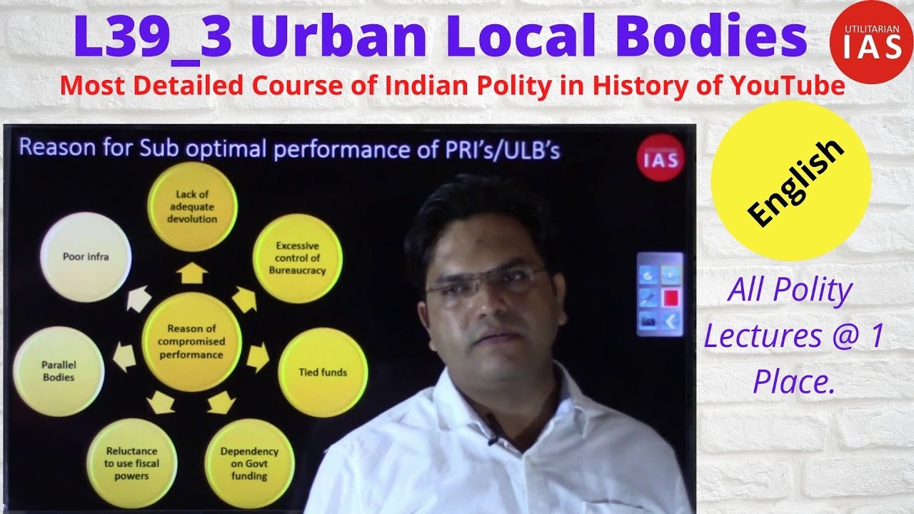 Urban Local Bodies | L39_3 | Detailed Analysis for UPSC | English ...