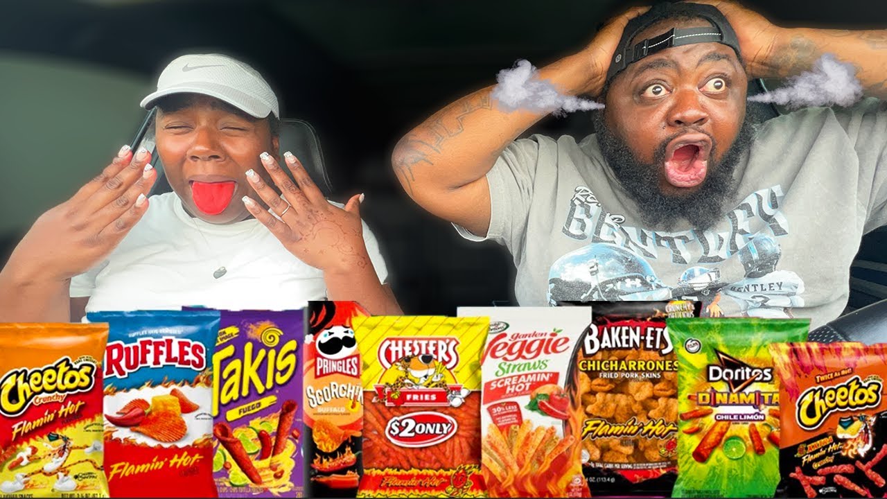 TRYING AND RATING EVERY SPICY CHIP - YouTube