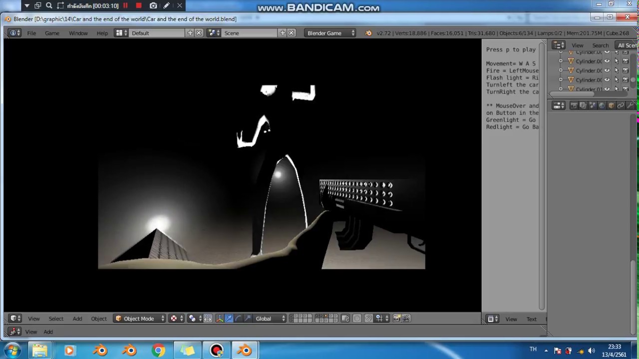 Blender [BGE] Car and the end of the world - YouTube