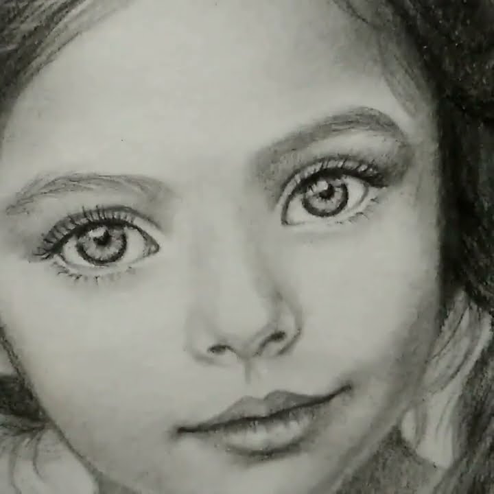 Портрет девочки,выполнен карандашом,А4,#short #shorts - YouTube