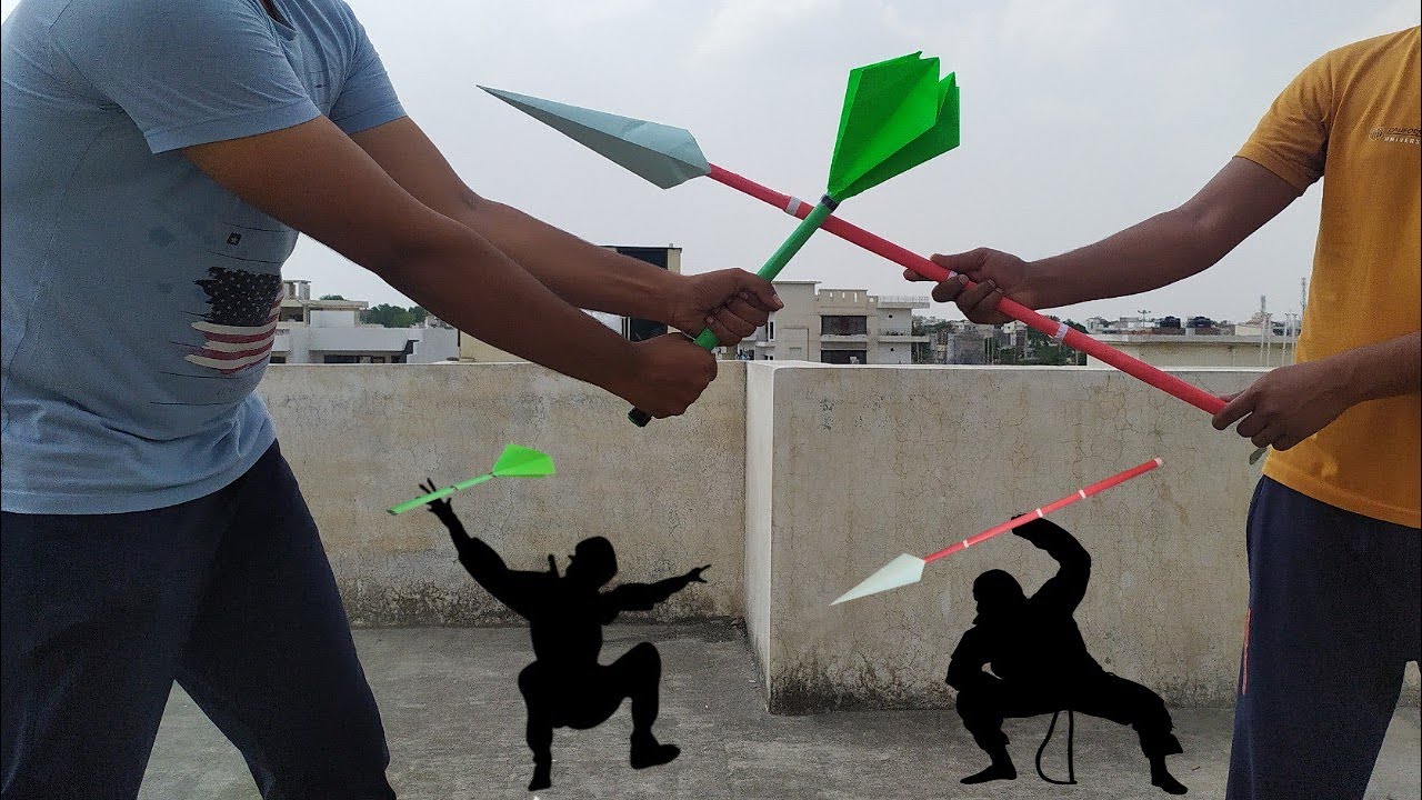 Easy origami weapons | Ninja paper weapons | origami spear | origami ...