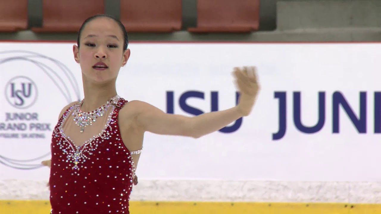 Ashley LIN USA - RIGA - Ladies Short Program- ISU -JGP 2017 - YouTube
