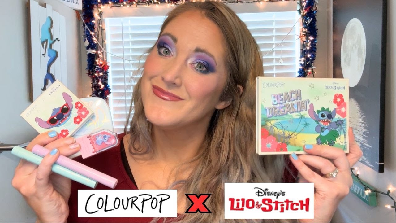 Colourpop x Lilo and Stitch Full Collection | Try-On & Review 🌊🏖 - YouTube