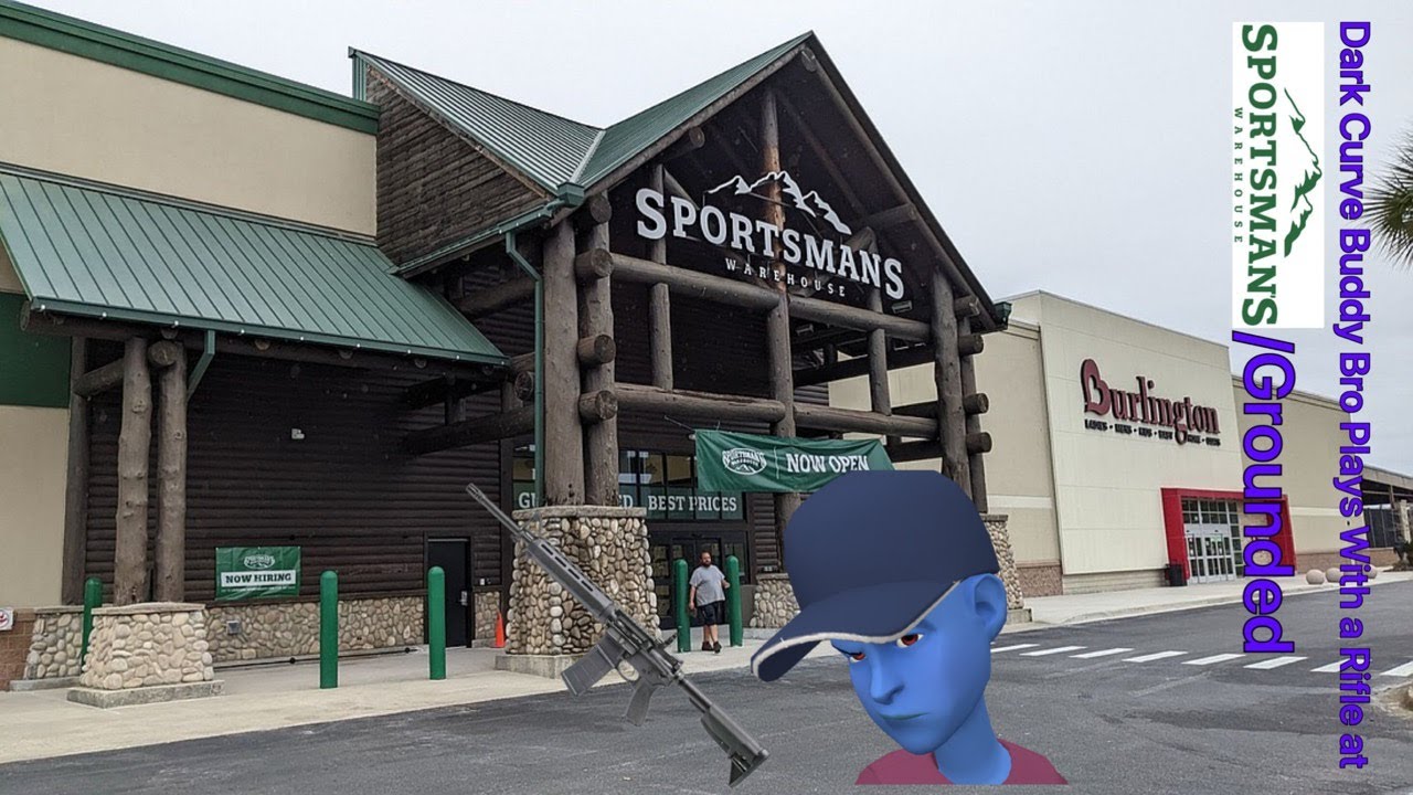 Dark Curve Buddy Bro Plays with a Rifle at Sportsman's Warehouse ...