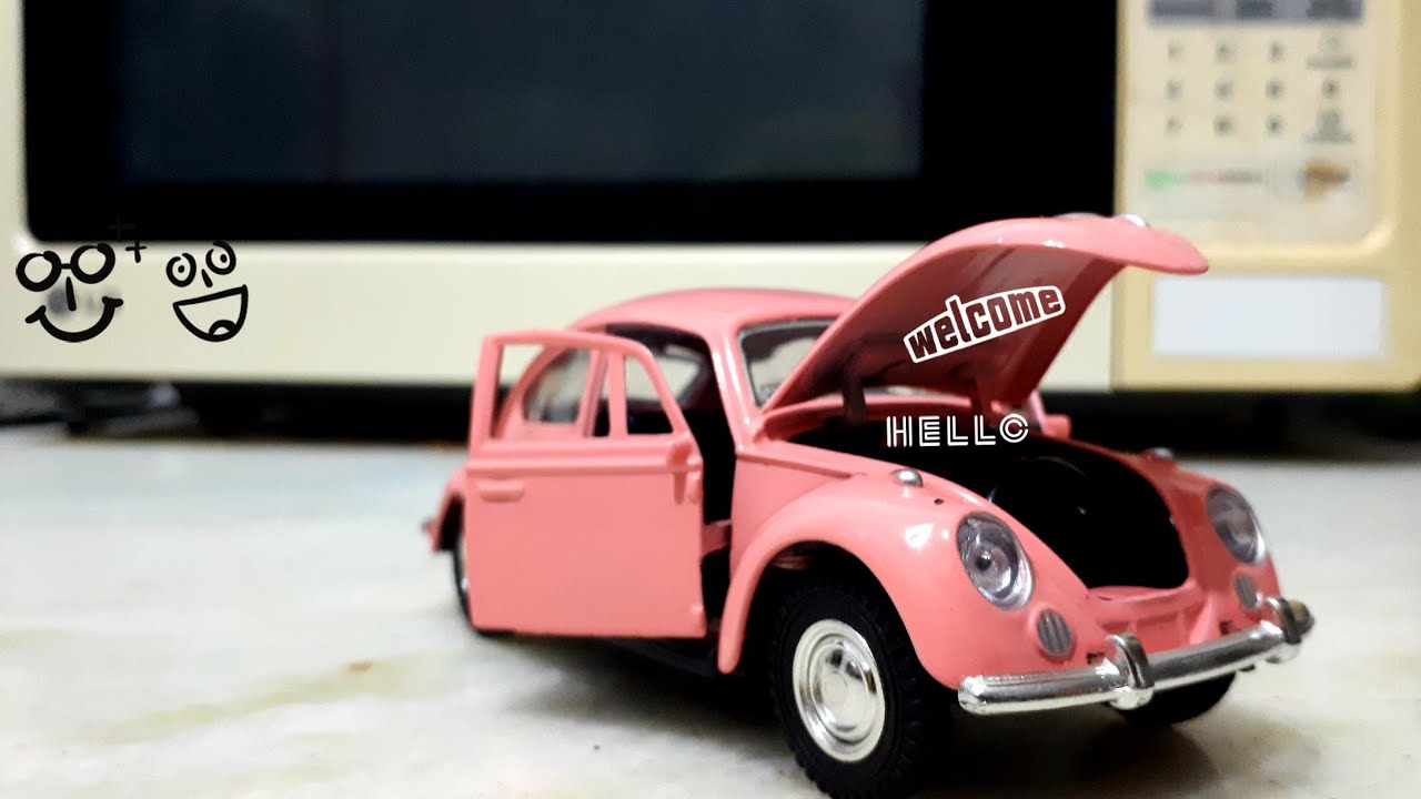 VOLKSWAGEN vw BEETLE (FUSCA) rosa EM MINIATURA! 🚗🚘 - YouTube
