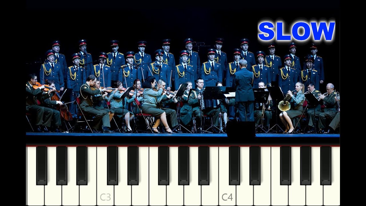 SLOW piano tutorial "SOVIET NATIONAL ANTHEM" Гимн СССР, with free sheet ...