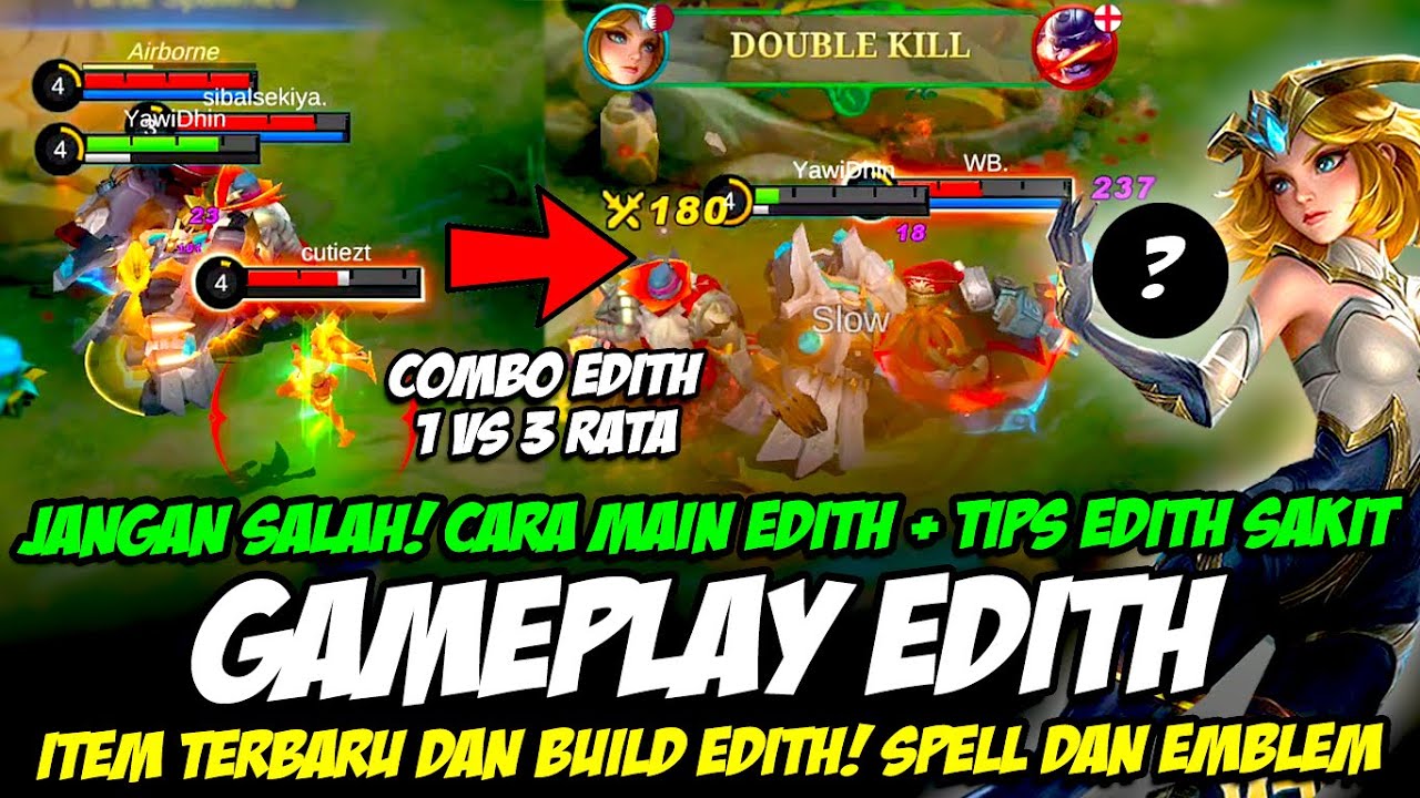 BARU CARA MAIN COMBO EDITH ITEM EMBLEM & BUILD EDITH TANK TERSAKIT 2023 ...